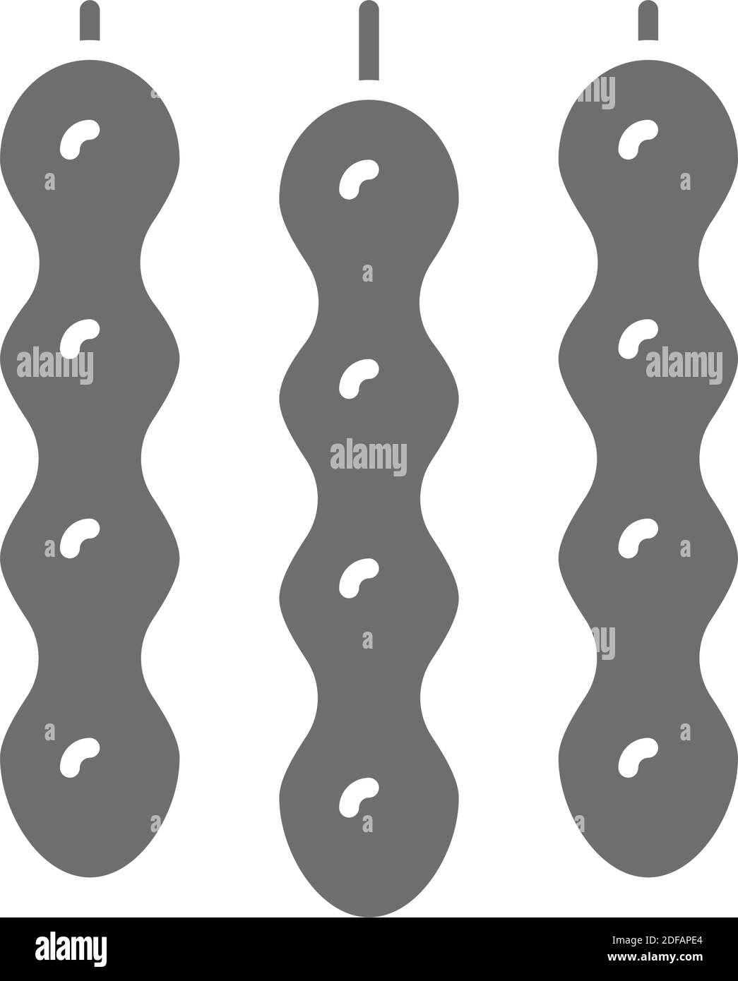 Churchkhela, Georgian sweets grey icon. Isolated on white background ...