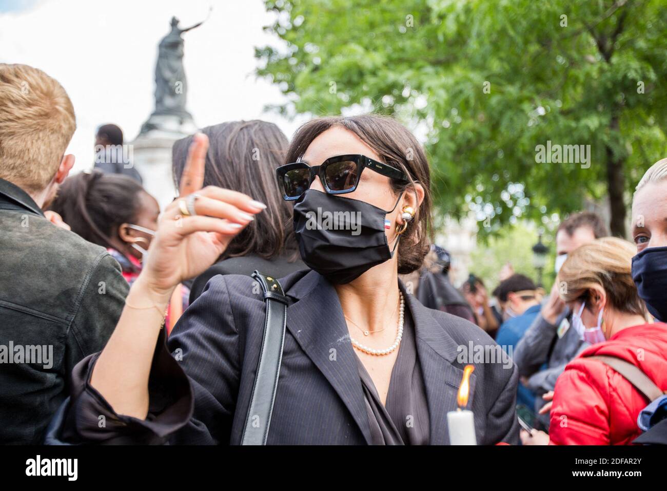 Singer Camelia Jordana - Tribute to George Floyd organized by SOS ...