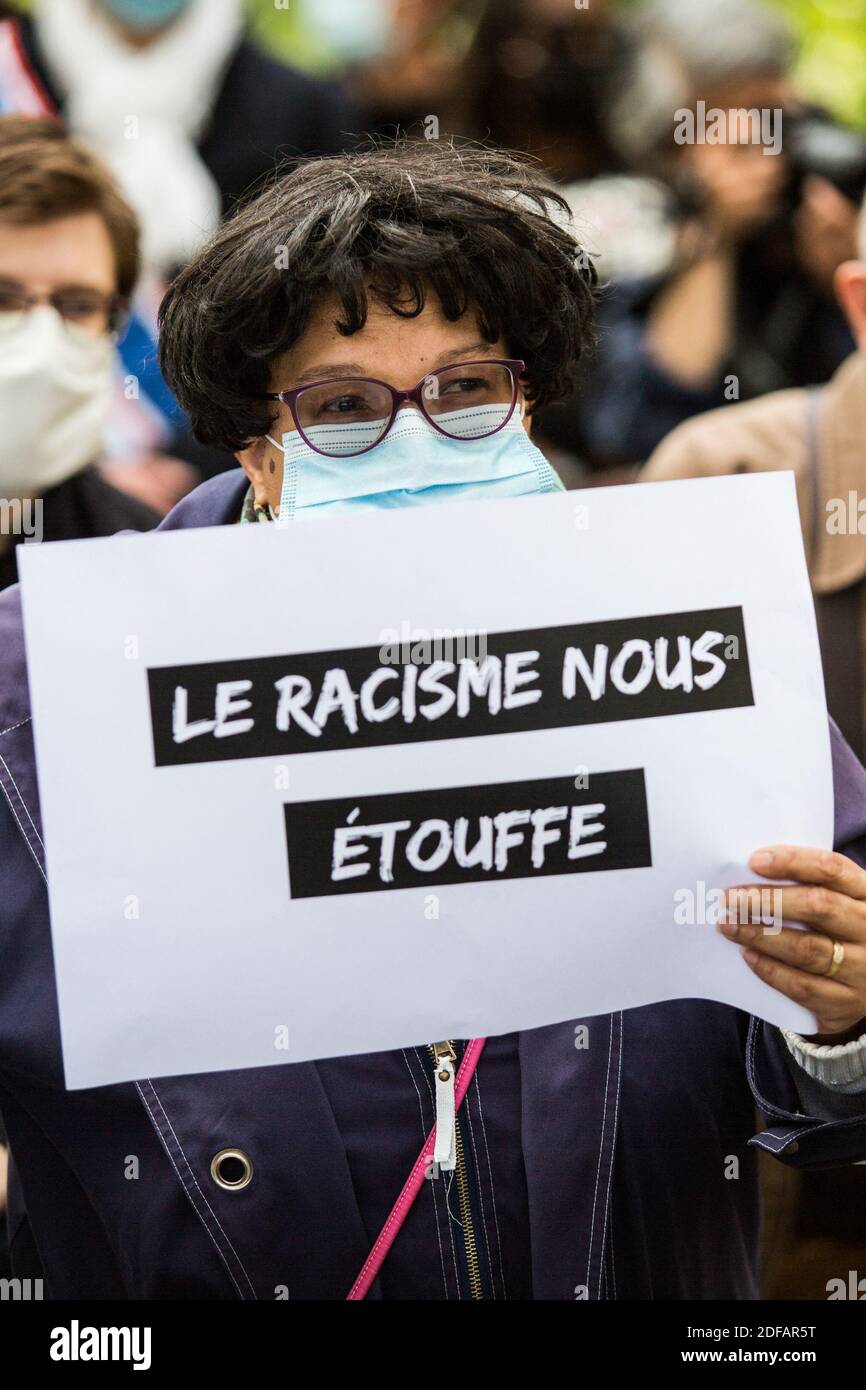 Tribute to George Floyd organized by SOS Racisme association, place de ...