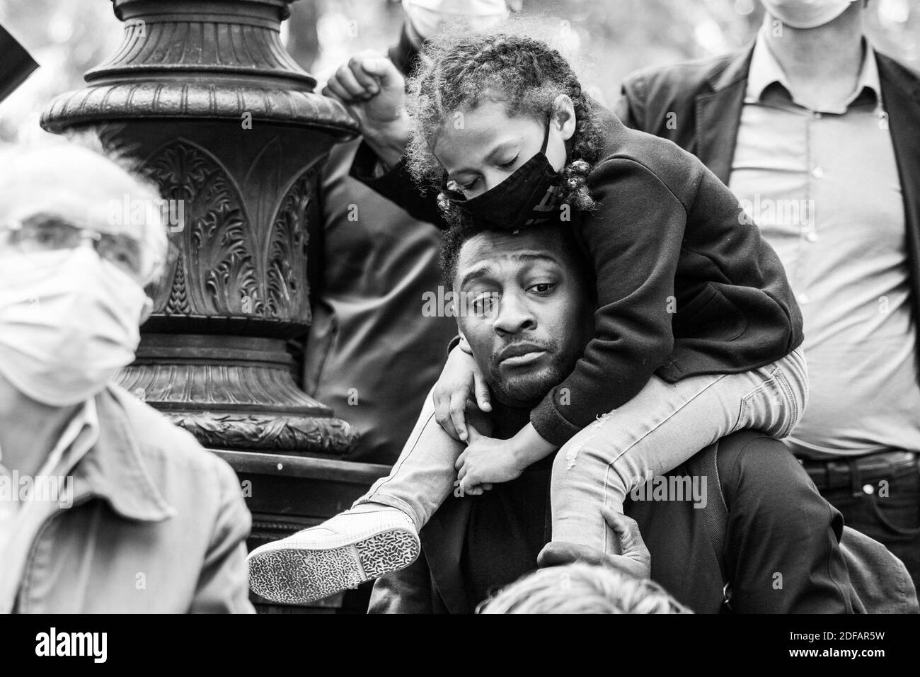 Tribute to George Floyd organized by SOS Racisme association, place de ...