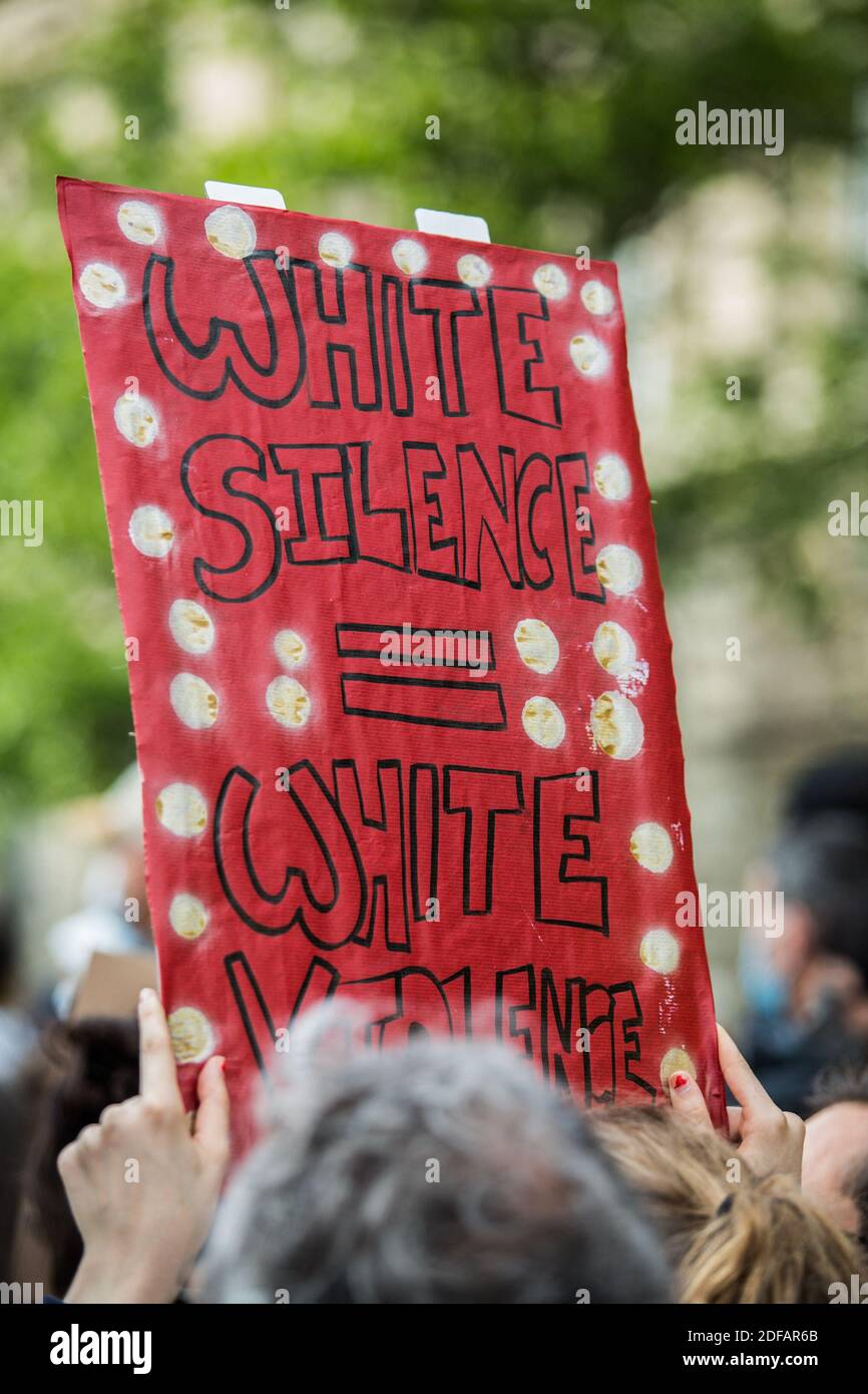 Tribute to George Floyd organized by SOS Racisme association, place de ...