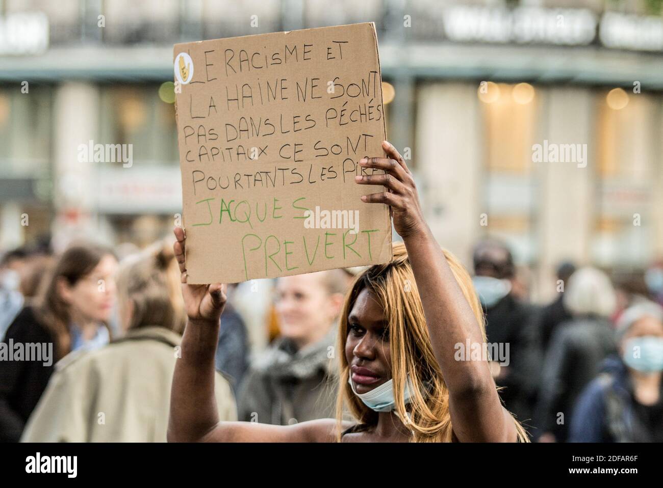 Tribute to George Floyd organized by SOS Racisme association, place de ...