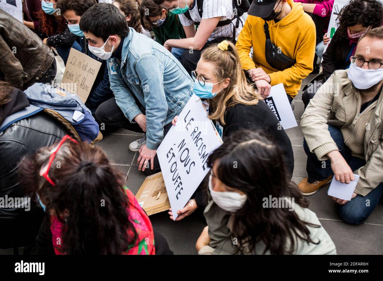 Tribute to George Floyd organized by SOS Racisme association, place de ...