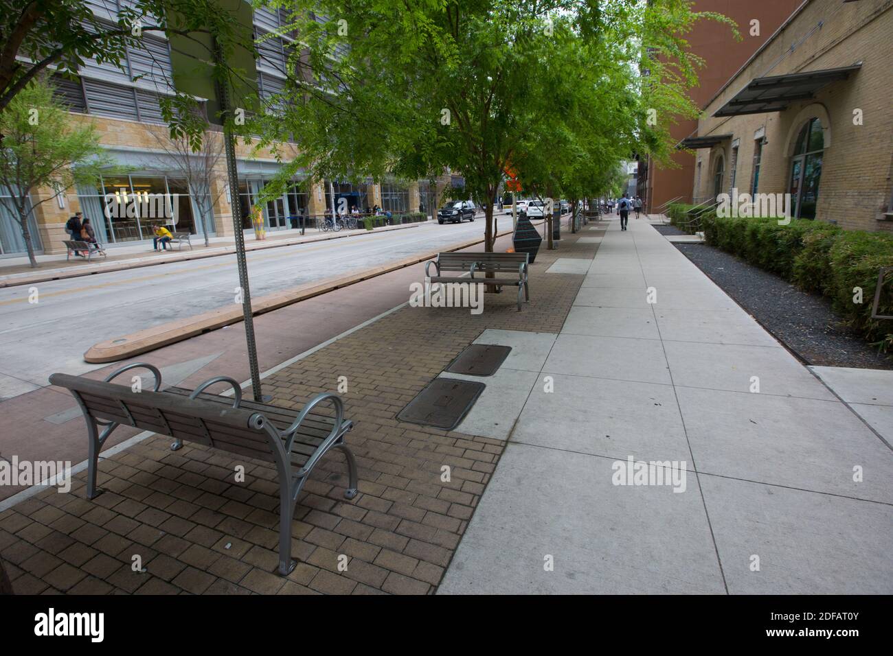 Spring, 2016 - Austin, Texas, USA - Austin Central Street in downtown ...