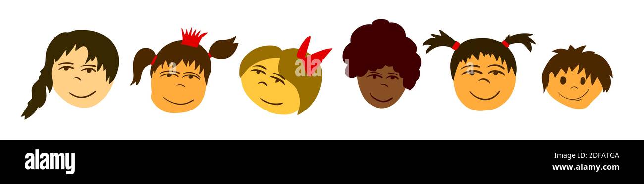 Set of People Faces. Vector illustration Stock Vector Image & Art - Alamy