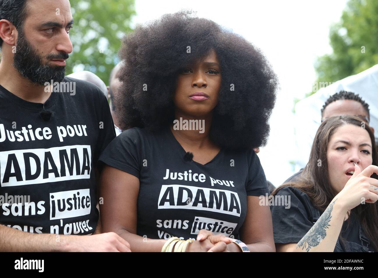 Assa Traore sister of Adama Traore - Thousands of demonstrators march ...