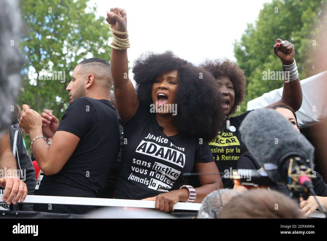 Assa Traore sister of Adama Traore - Thousands of demonstrators march ...