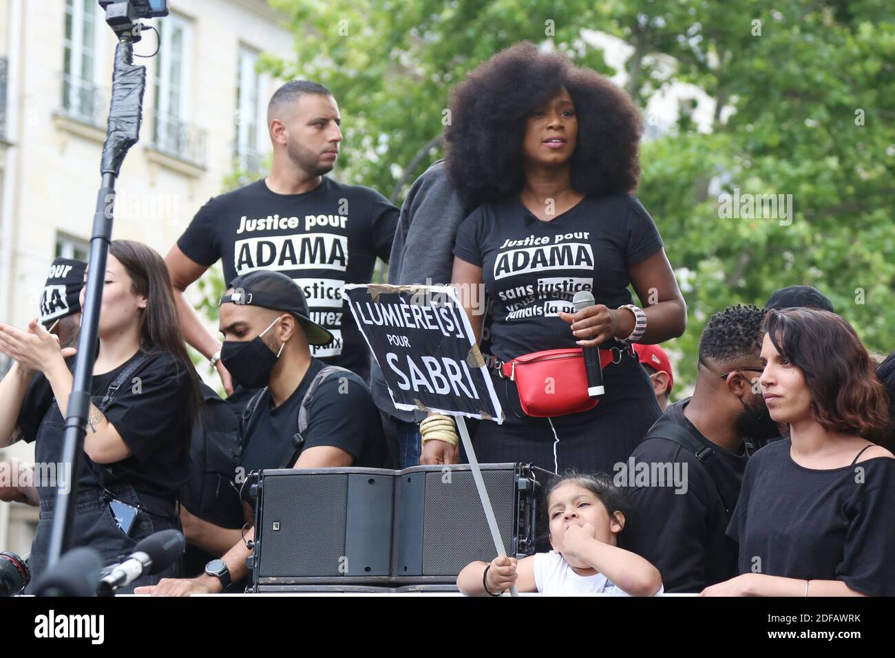 Assa Traore sister of Adama Traore - Thousands of demonstrators march ...