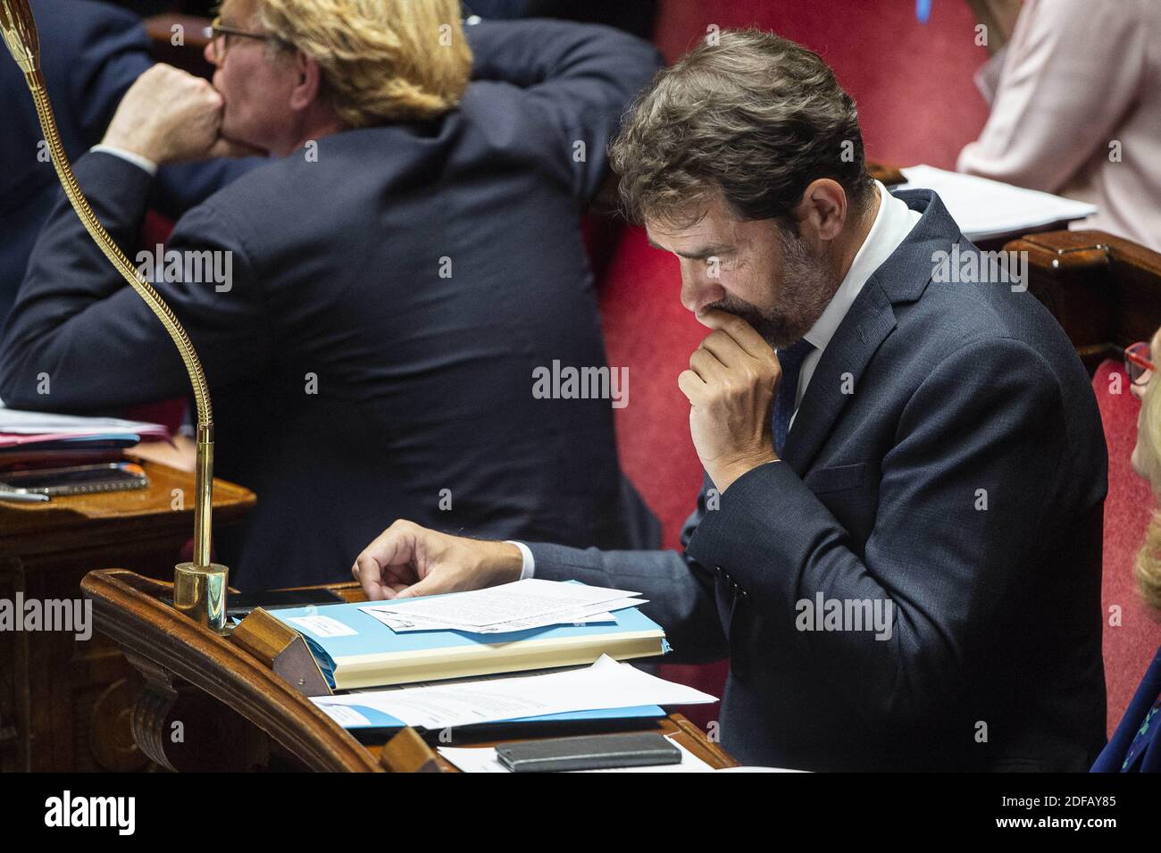 French Interior Minister Christophe Castaner at National Assembly in ...
