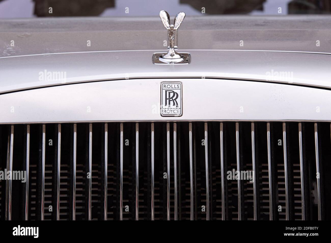 Logo of Rolls Royce, on June 16, 2020 in Monte-Carlo, Monaco. Photo by ...