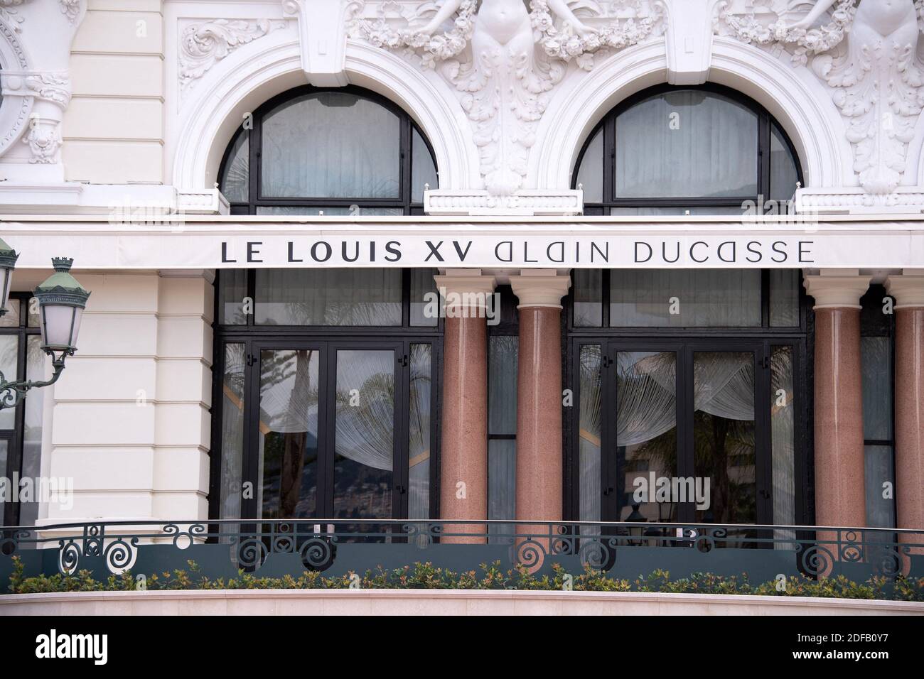 A general view shows the restaurant Louis XV Alain Ducasse at Hotel of ...
