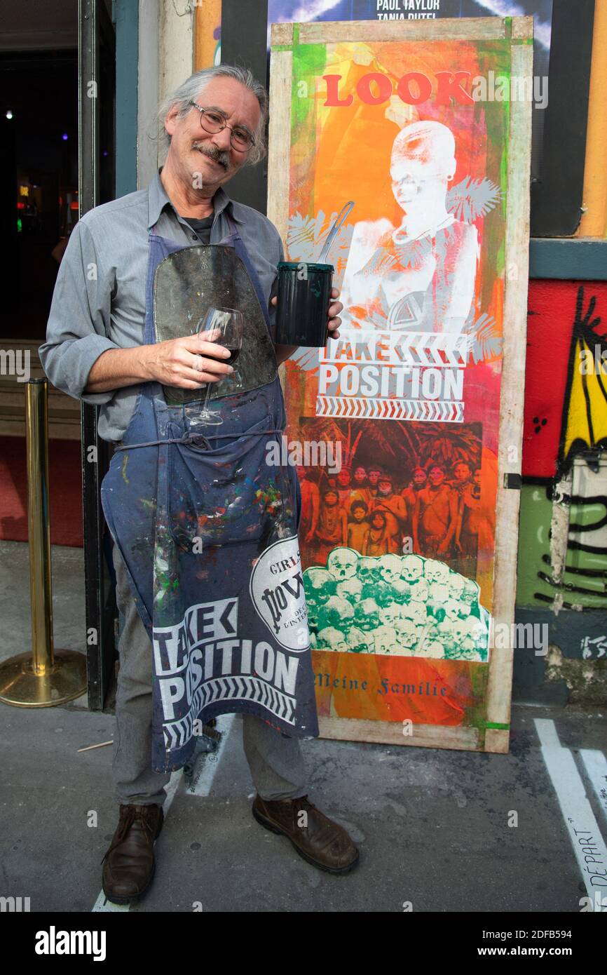 Street artist Bert Belanger the Madsilkscreamer is seen as a street art ...