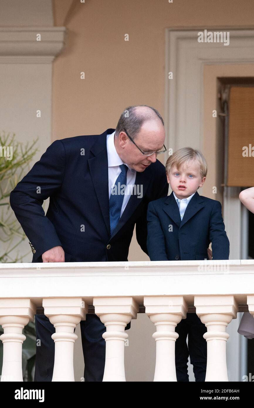 Prince Albert II of Monaco and Crown Prince Jacques of Monaco attend ...