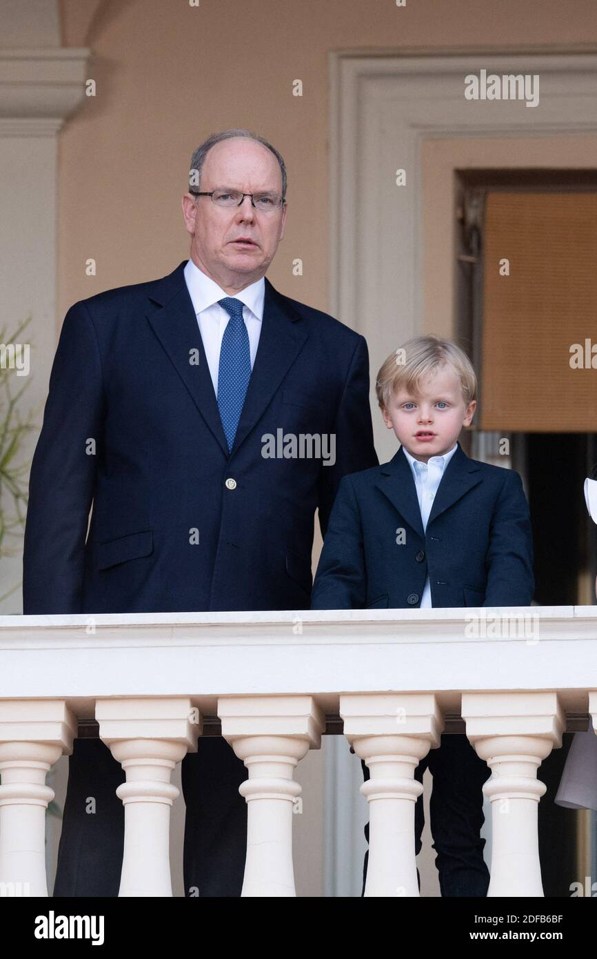 Prince Albert II of Monaco and Crown Prince Jacques of Monaco attend ...