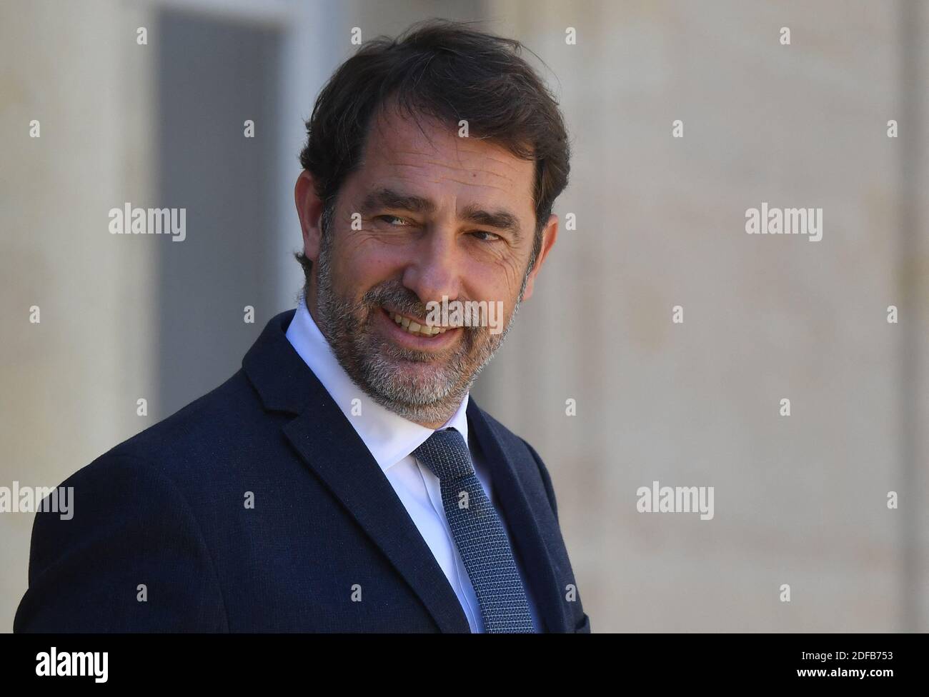 Christophe Castaner leaving the Elysee Palace after weekly cabinet ...