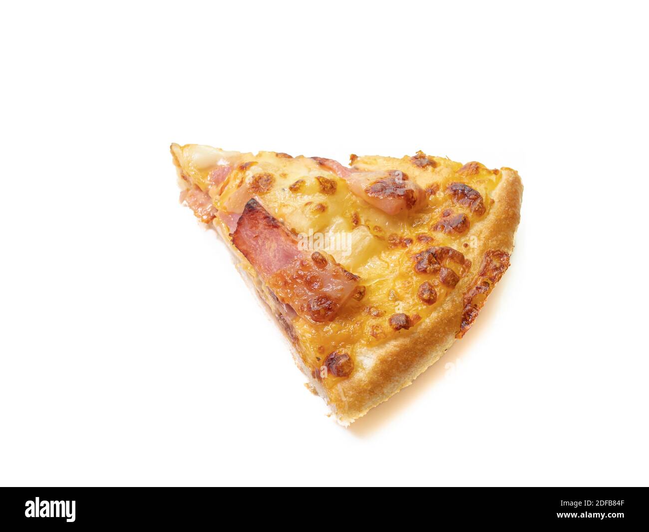 The close up of delicious sliced ham and cheese pizza fast food on ...