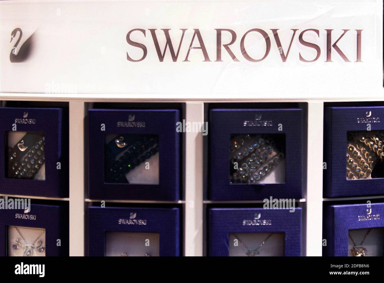 A shop sign of SWAROVSKI, on June 26, 2020 in Orly, 13 km south of ...