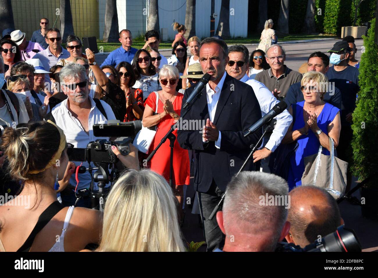 Nikos Aliagas attending the inauguration of his photos exhibition ...