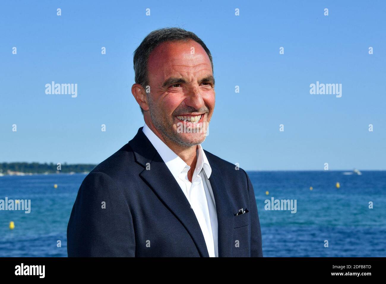 Nikos Aliagas attending the inauguration of his photos exhibition ...