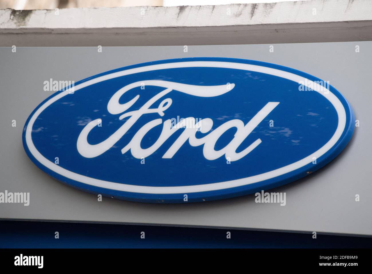 A shop sign of Ford, on June 28, 2020 in Paris, France. Photo by David ...