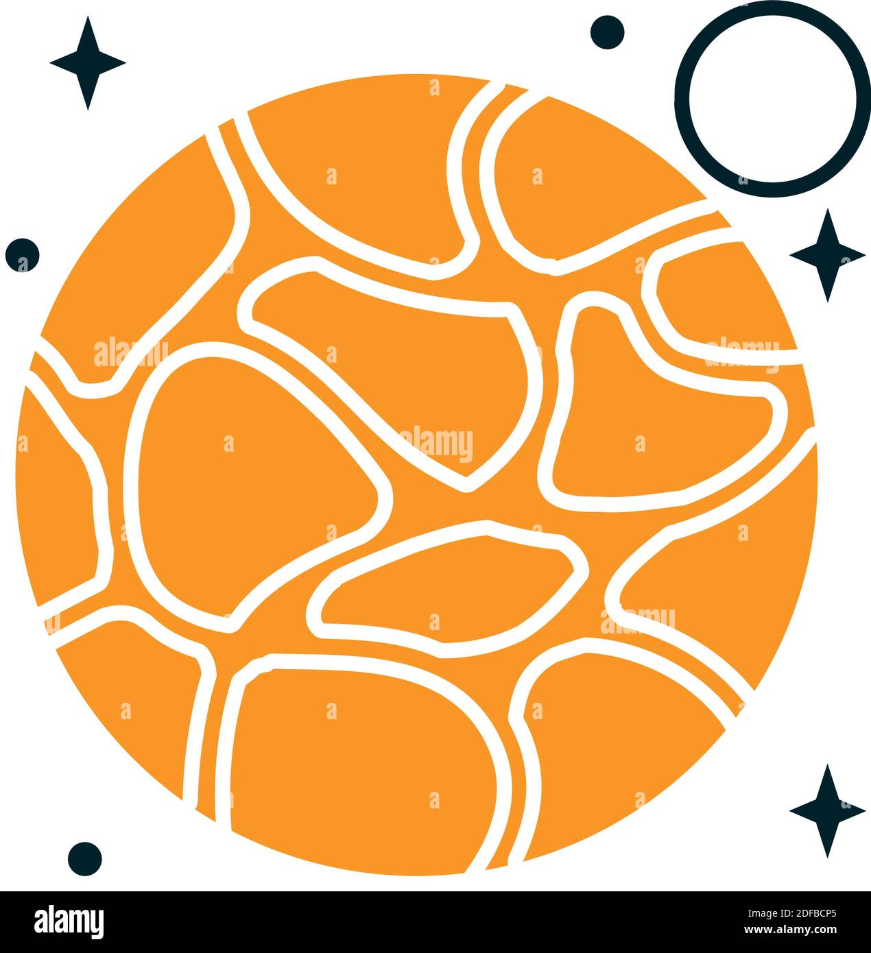 mars planet icon over white background, half line half color style ...