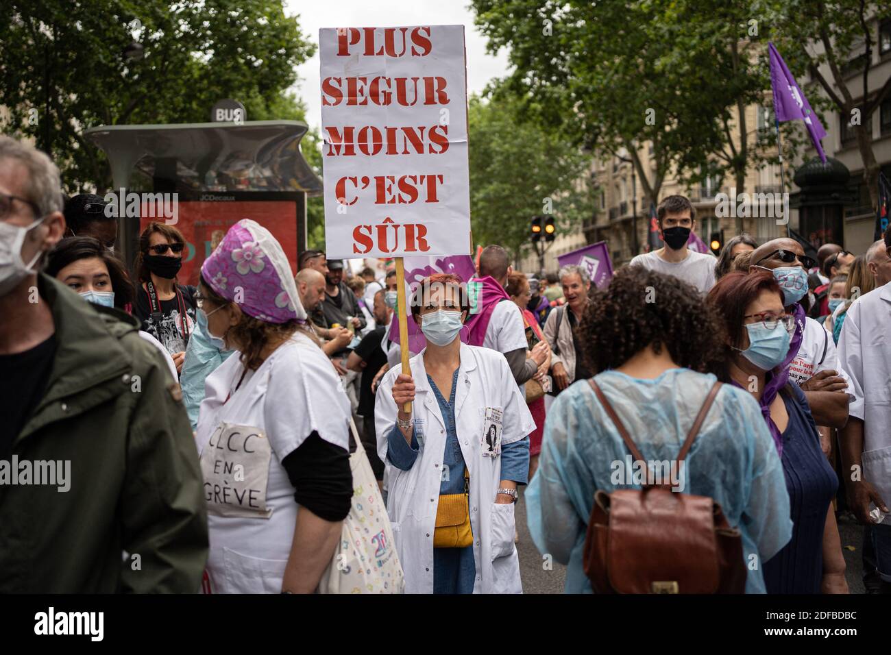 Hopital staff demonstrates, as part of a nationwide day of protests to ...