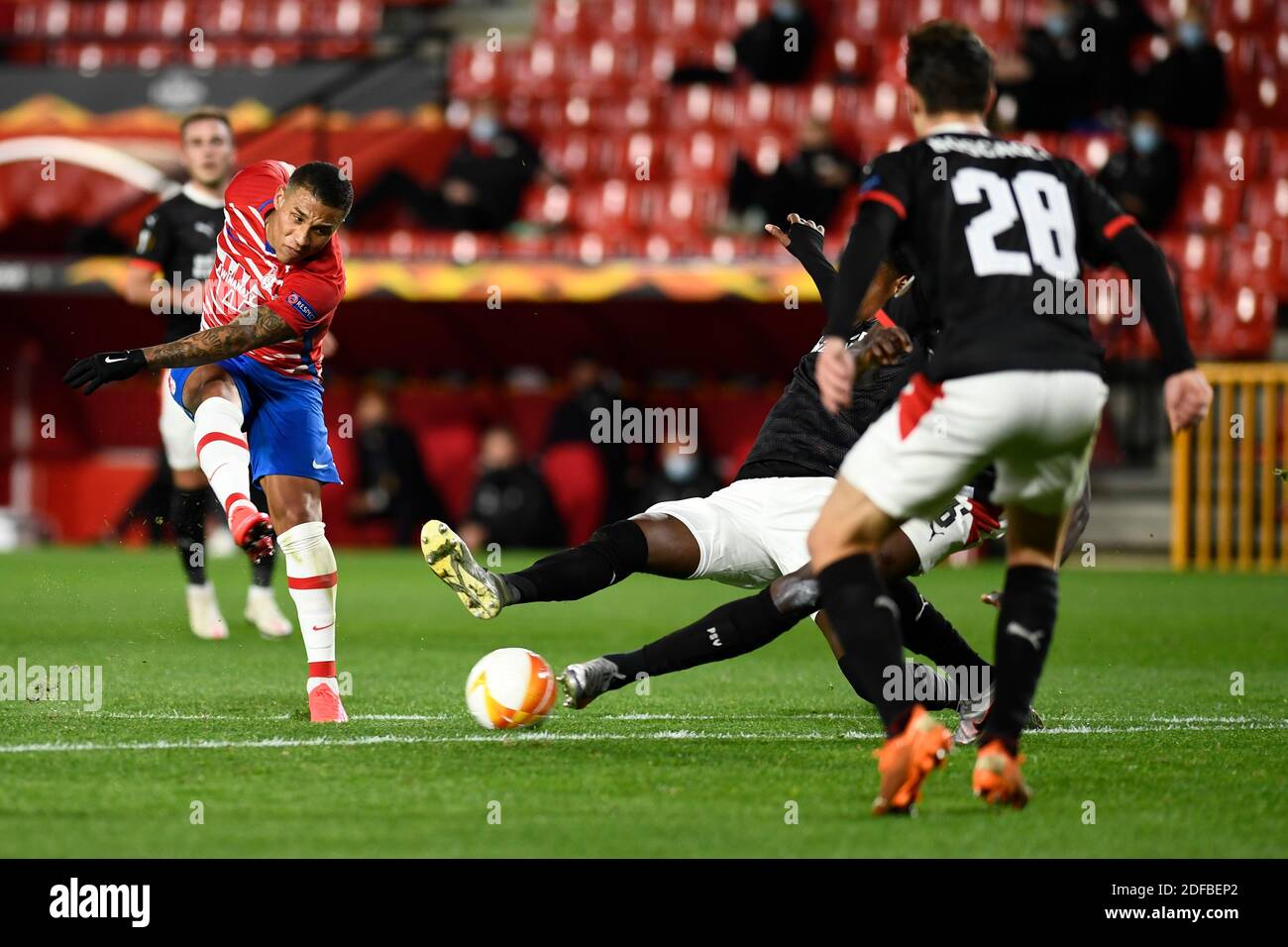 Granada, Spain. 03rd Dec, 2020. Granada CF player Darwin Machis is seen ...