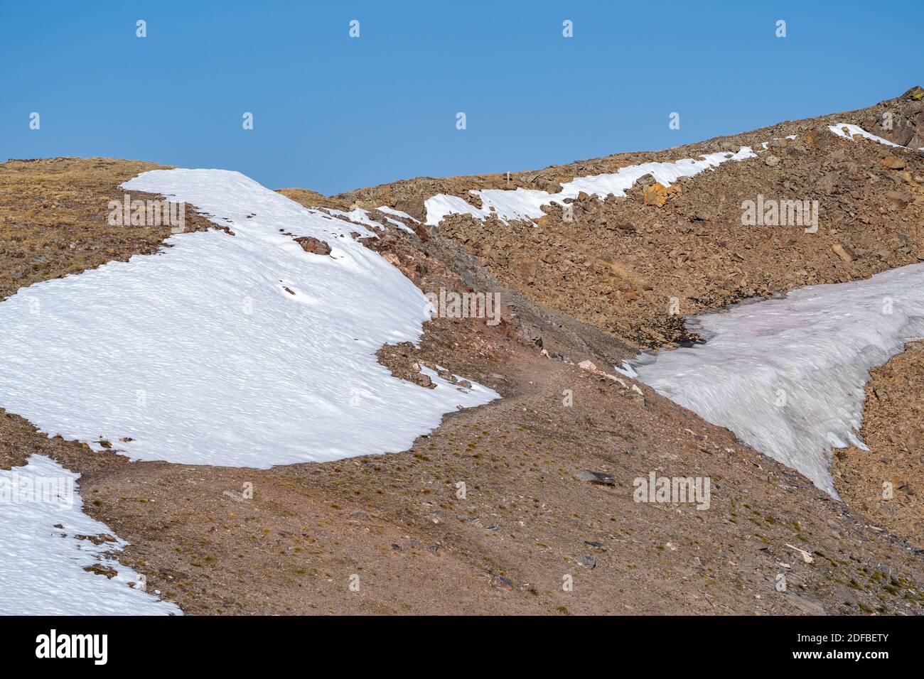 Desolate tundra in high elevation Rocky Mountain National Park ...