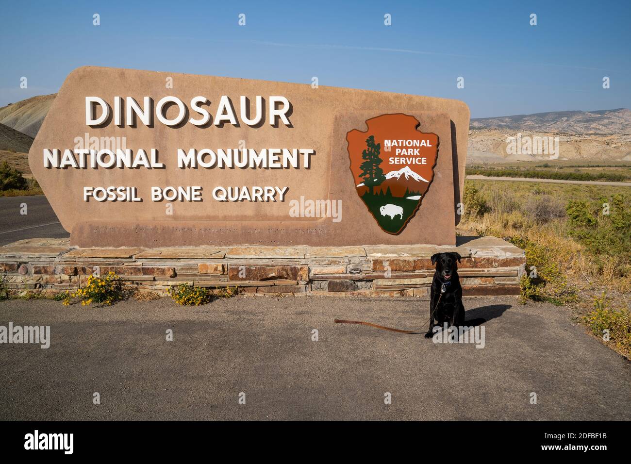 Colorado, USA - September 20, 2020: Sign for Dinosaur National Monument ...