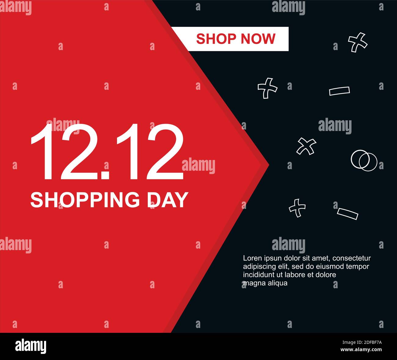 Shopping day banner advertising Stock Vector Images - Alamy