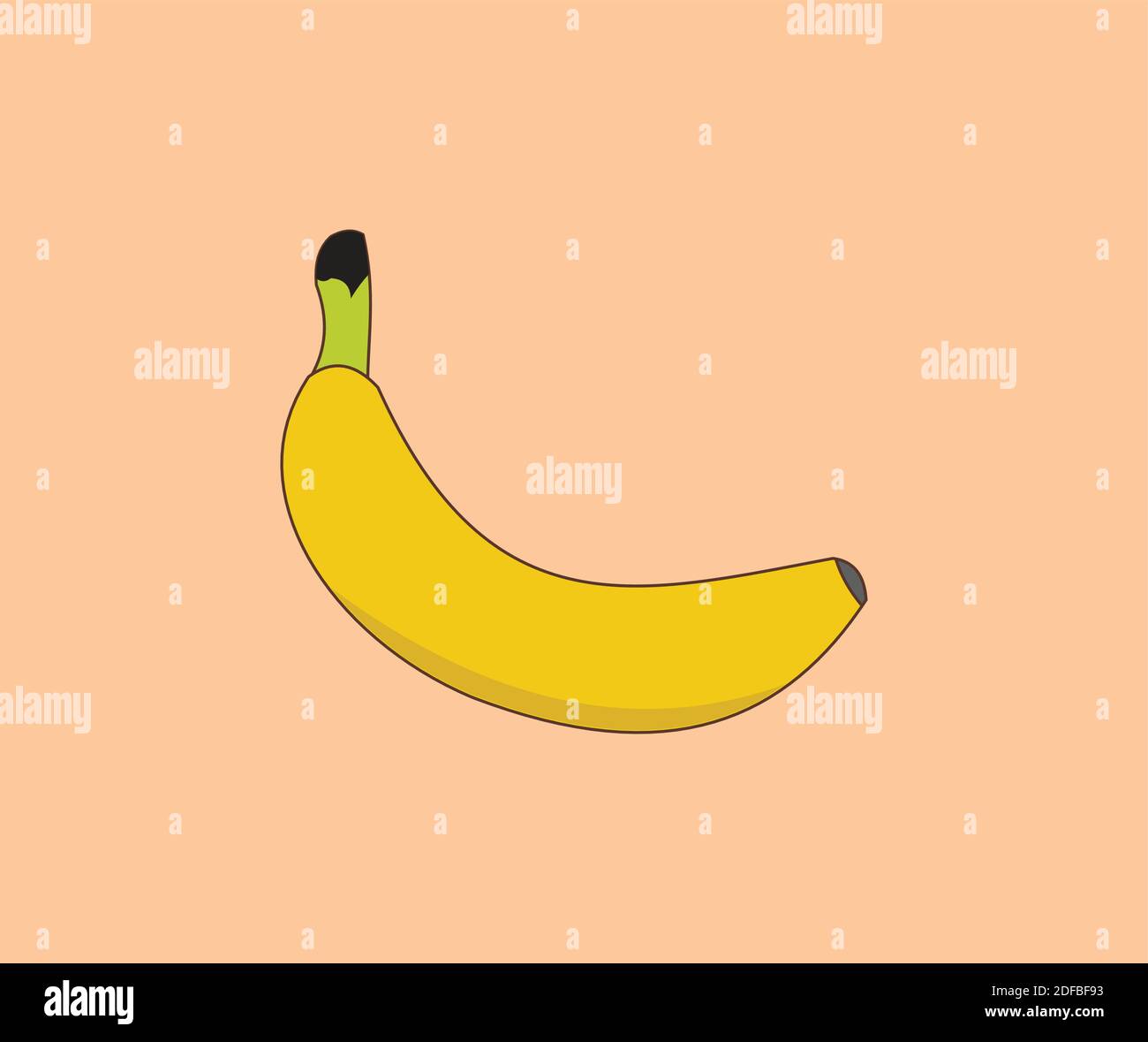 Line art banana cartoon Stock Vector Images - Alamy