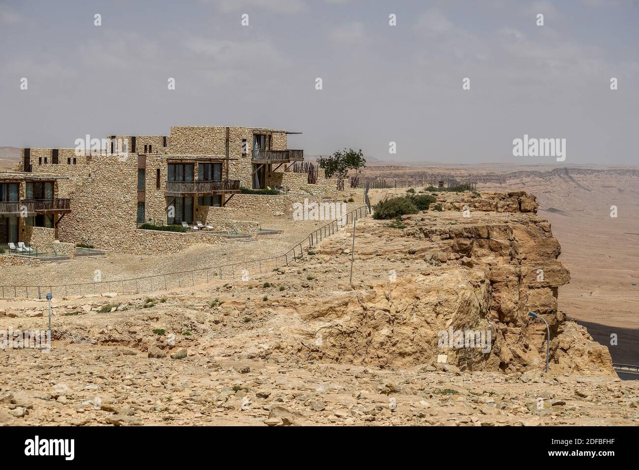 Israel. April 16, 2015. Desert view. Nomads and the road. Tourist view ...