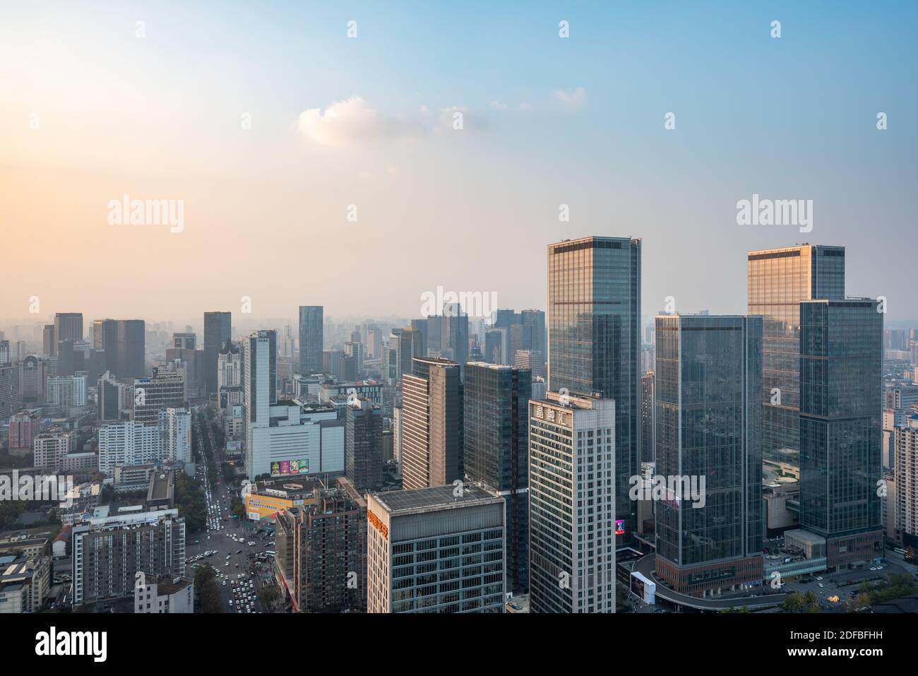 Chengdu, Sichuan province, China - Nov 7, 2020 : Chengdu downtown ...