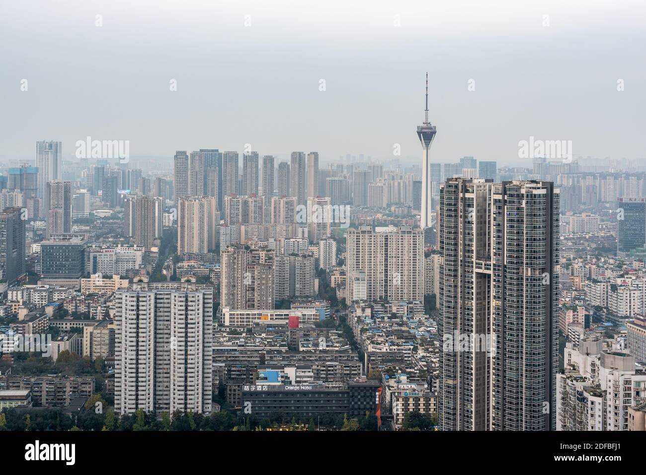 Chengdu, Sichuan province, China - Nov 7, 2020 : Chengdu downtown ...