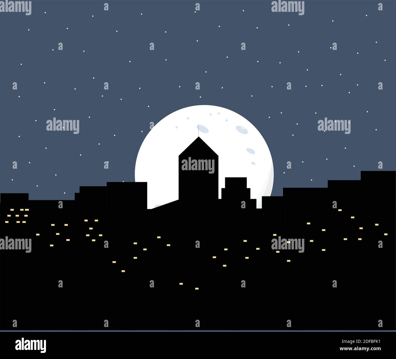 Evening night real estate Stock Vector Images - Alamy