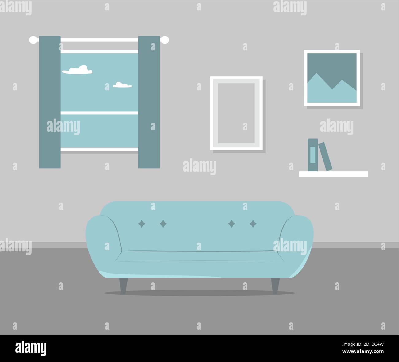 Bright luxury living room Stock Vector Images - Alamy