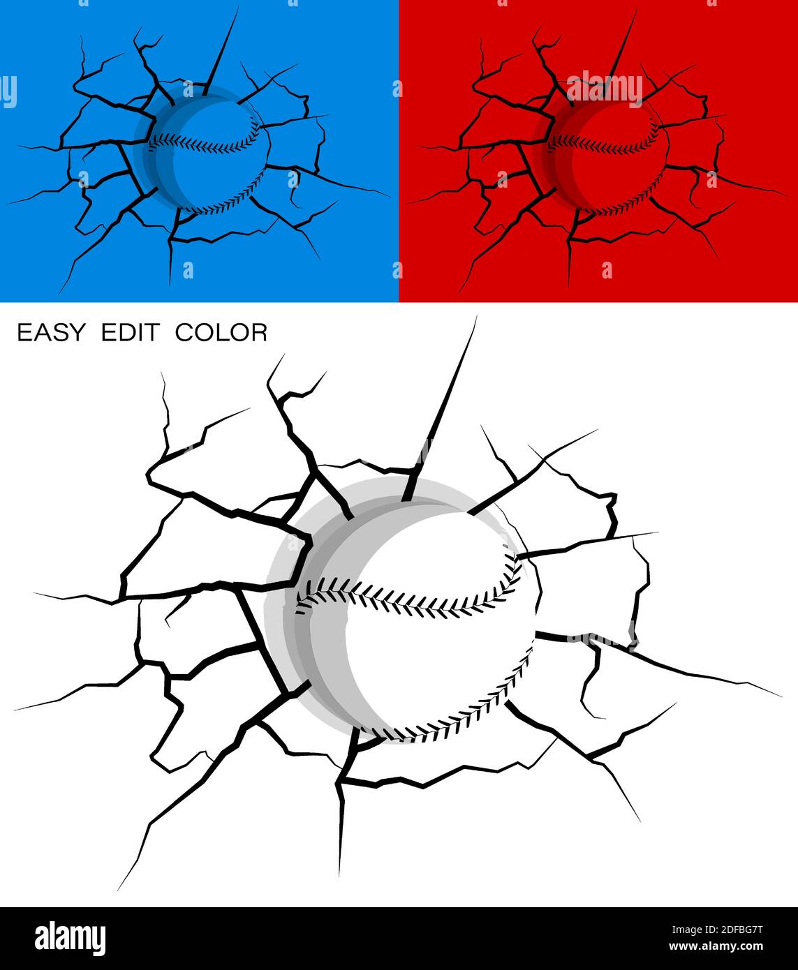 Pitch damage Stock Vector Images - Alamy