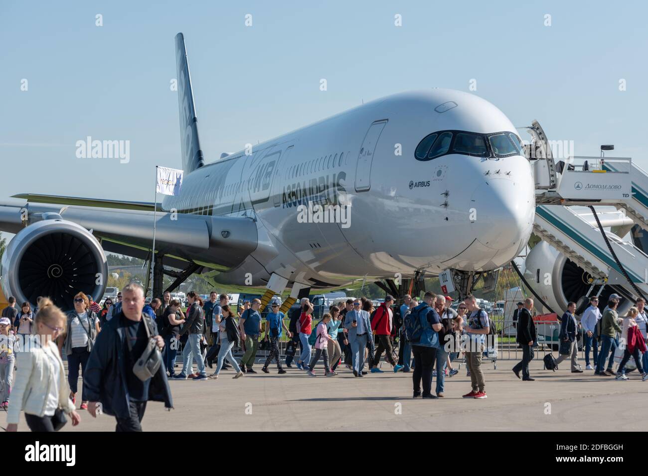 August 30, 2019. Zhukovsky, Russia. long-range wide-body twin-engine ...