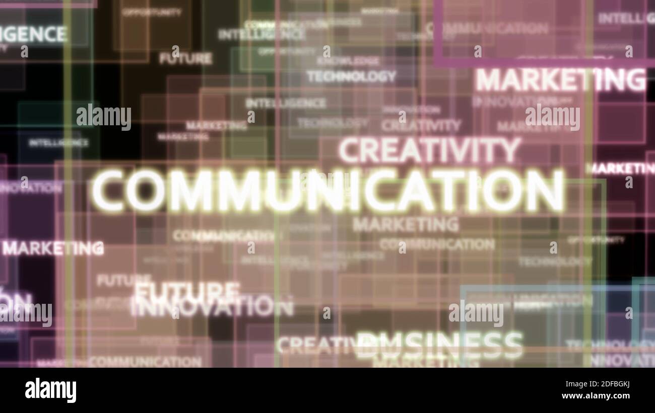 Digital word cloud , Creative concept of Business and technology ...