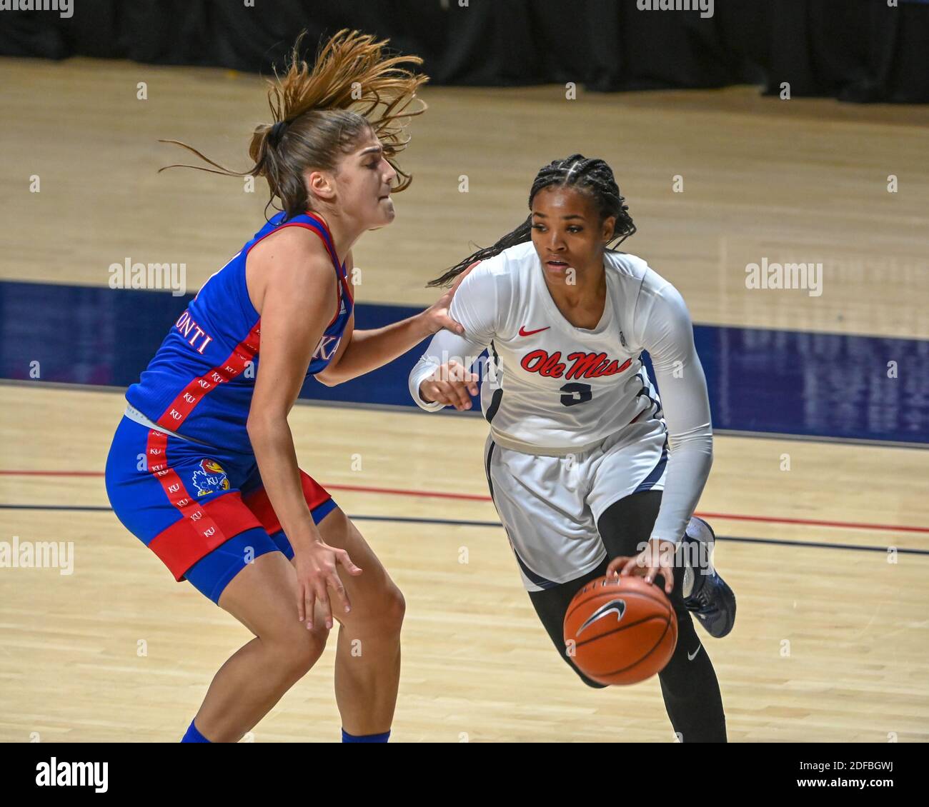 Oxford, MS, USA. 03rd Dec, 2020. Ole' Miss guard, Donnetta Johnson (3 ...