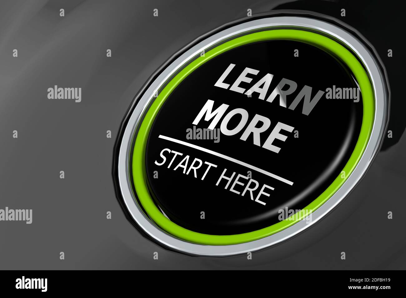 Learn more button on black background, 3d rendering Stock Photo - Alamy