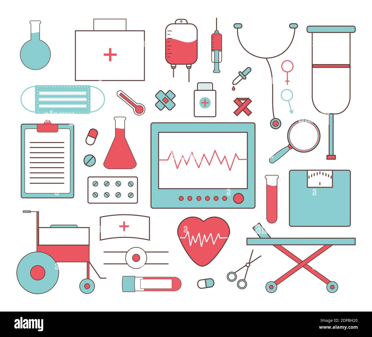 design about a collection of medical objects Stock Vector Image & Art ...
