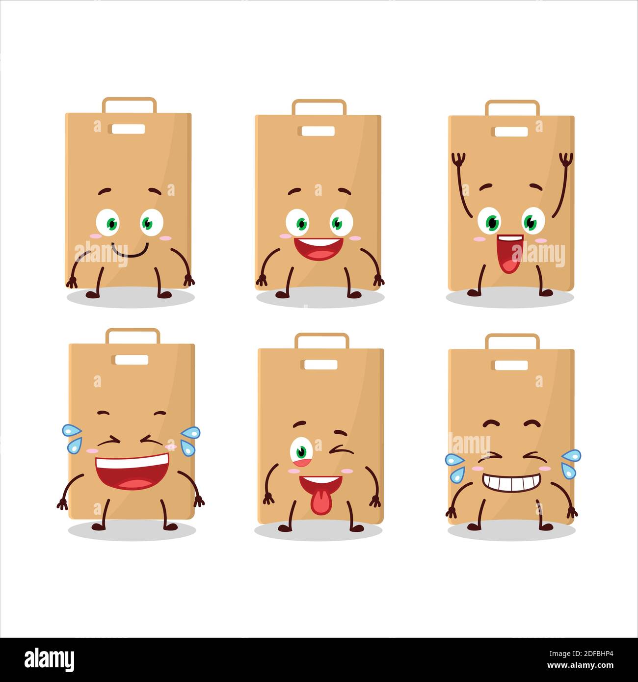 Cartoon character of food bag with smile expression. Vector ...