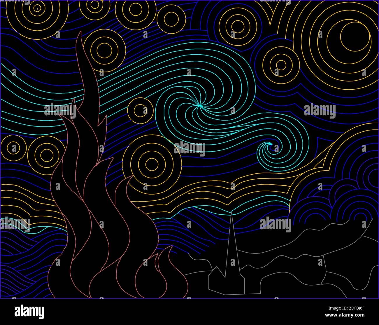 moon and starry sky abstract background Stock Photo - Alamy