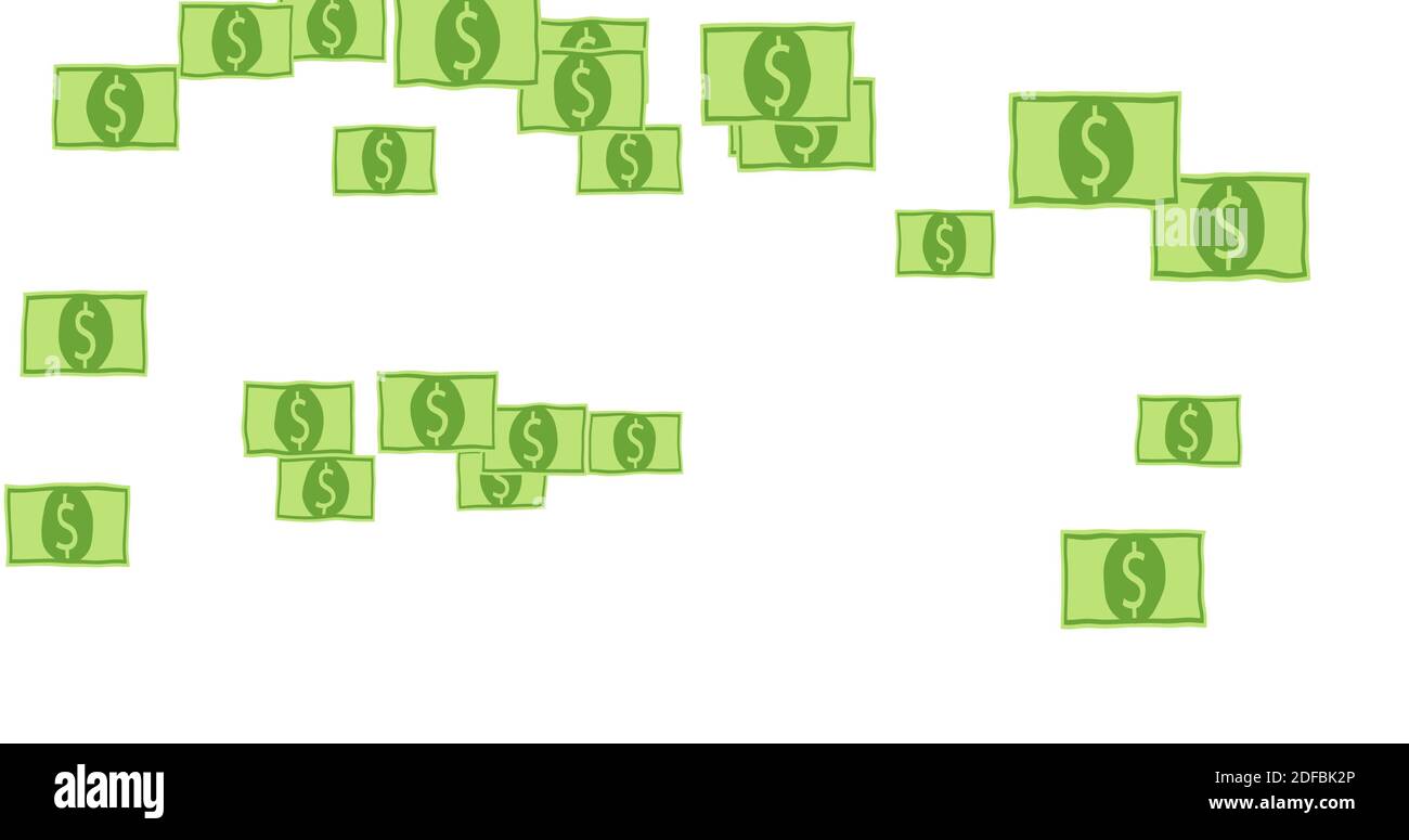 Dollar falling on white background Stock Photo - Alamy