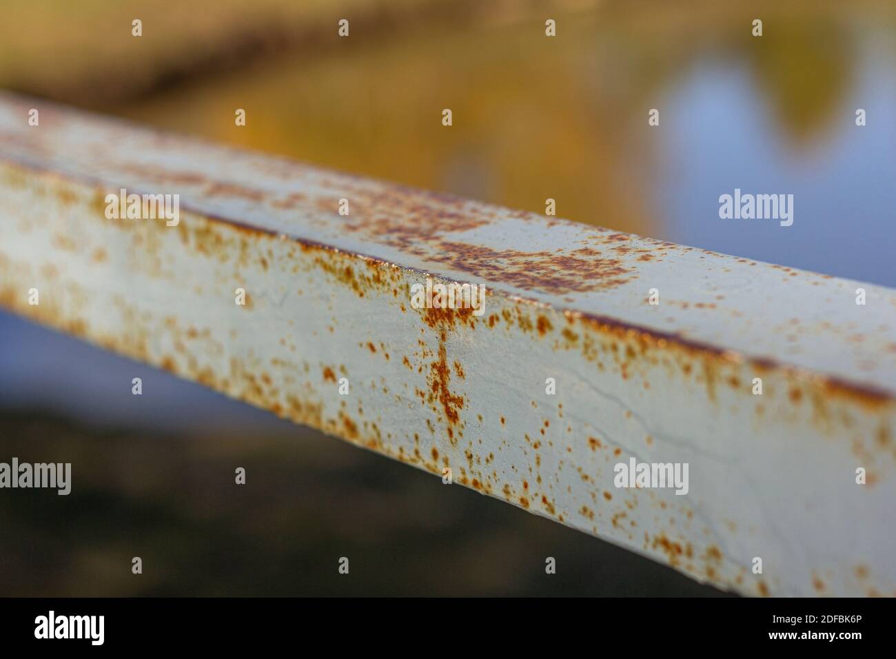 Rust and corrosion on iron railings.Corrosion of metals. Rust on old ...