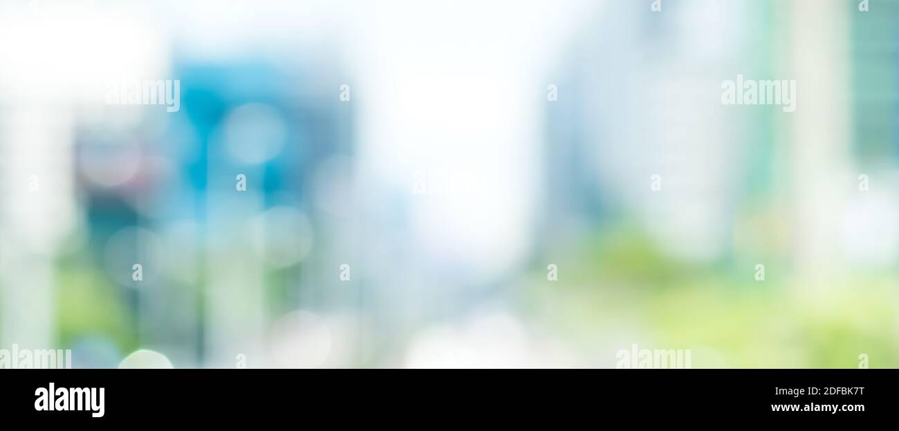 Blur buildings in the city, panoramic banner background Stock Photo - Alamy