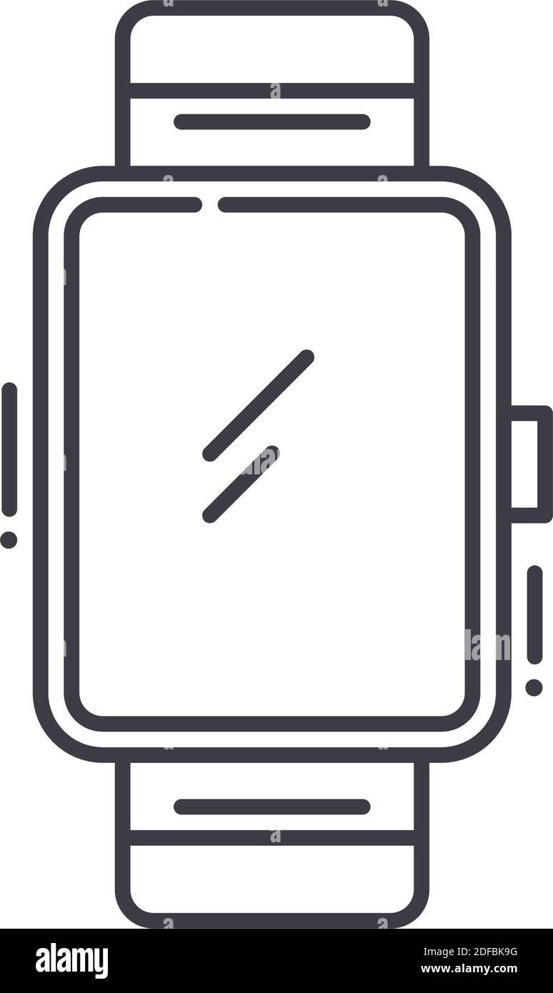 Observe icon, linear isolated illustration, thin line vector, web ...