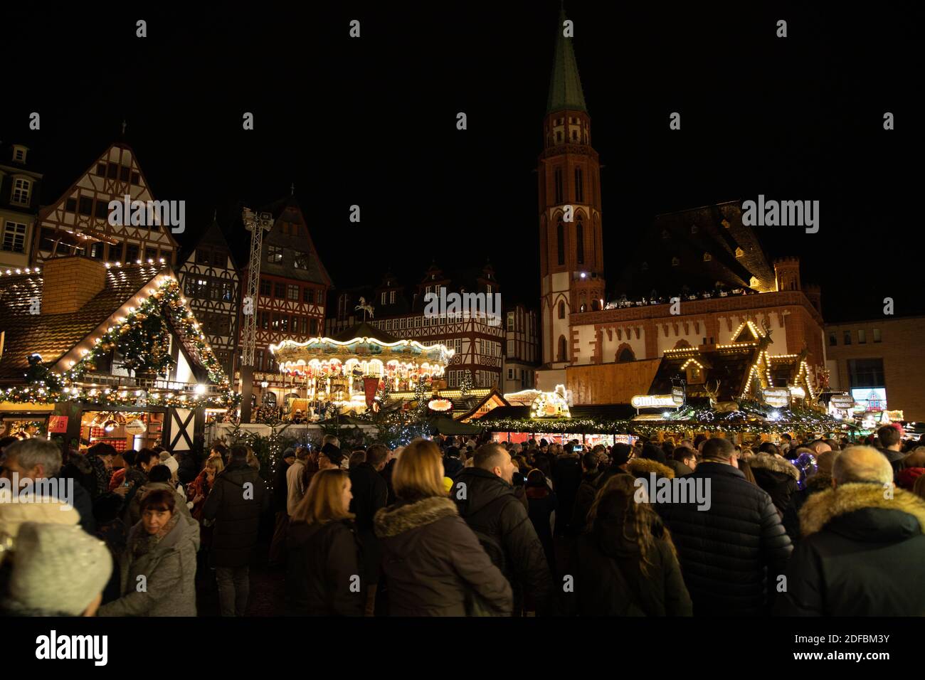 Germany's biggest Christmas Market at night! Stock Photo - Alamy