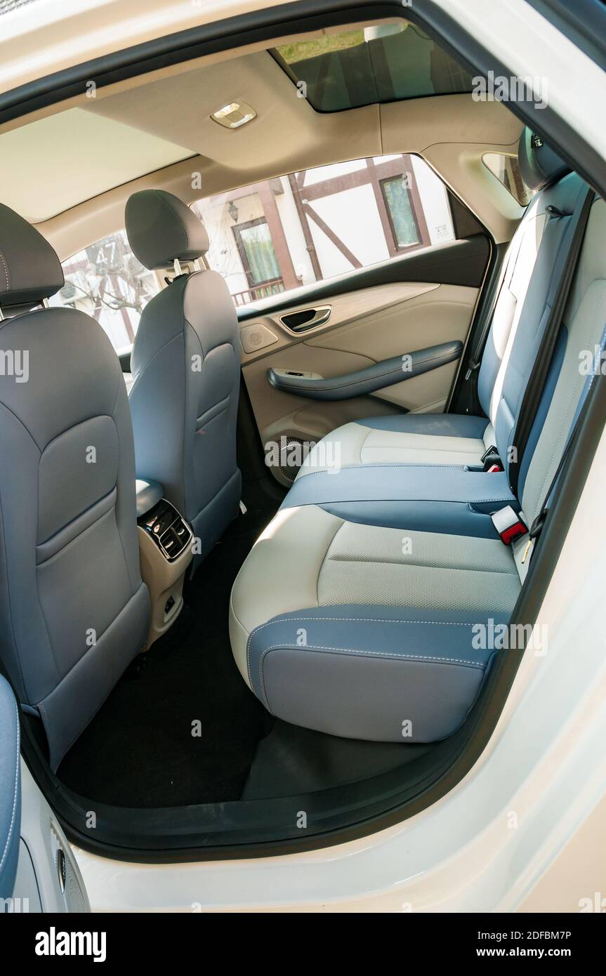 Rear bench of an R ER6 electric car in Shanghai, China Stock Photo - Alamy